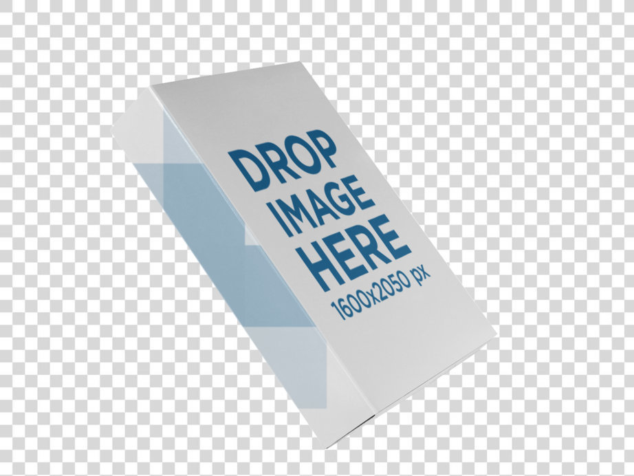 Placeit - Angled Software Box Template Over a Transparent Background