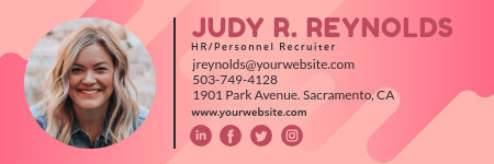 Placeit - Email Signature Template for Human Resources Staff