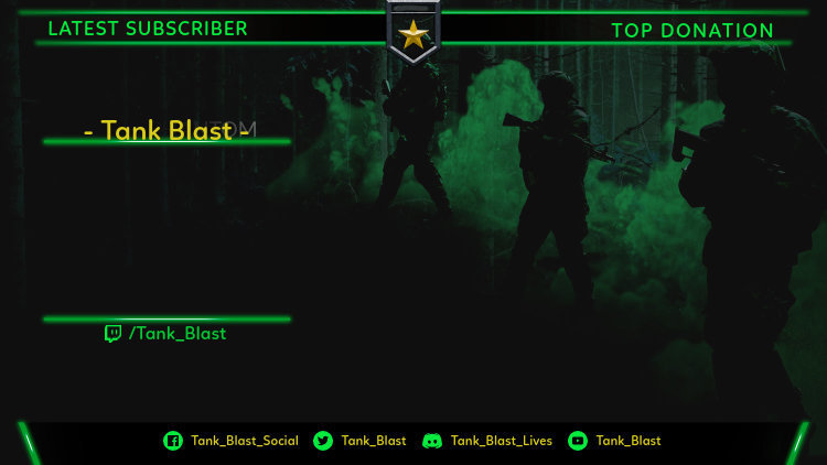 Placeit - Twitch Overlay Design Template Featuring a War-Themed Background