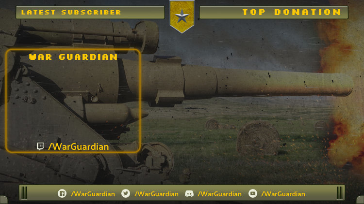 Placeit - Twitch Overlay Design Template Featuring a Graphic of a War ...
