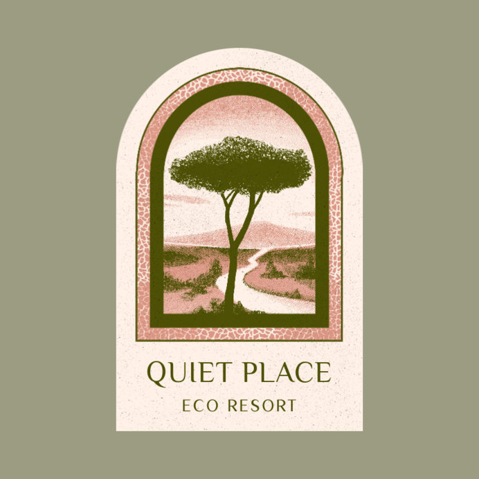 Placeit - Logo Maker for an Eco-Friendly Resort Featuring a Quiet ...
