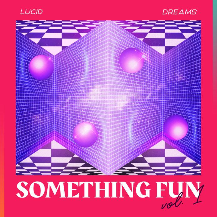 Placeit - Pop Album Cover Template Featuring Retro Synthwave Graphics