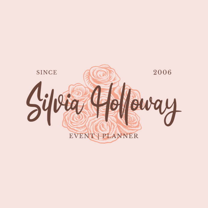 Placeit - Logo Maker for an Event Planner with a Graphic of Roses