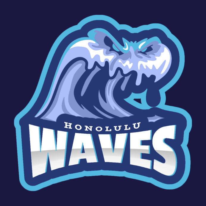 Placeit - Online Logo Creator Featuring an Angry Wave Graphic