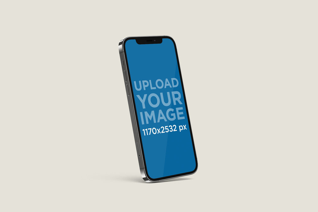 Placeit - Mockup of an Angled iPhone 12 Pro