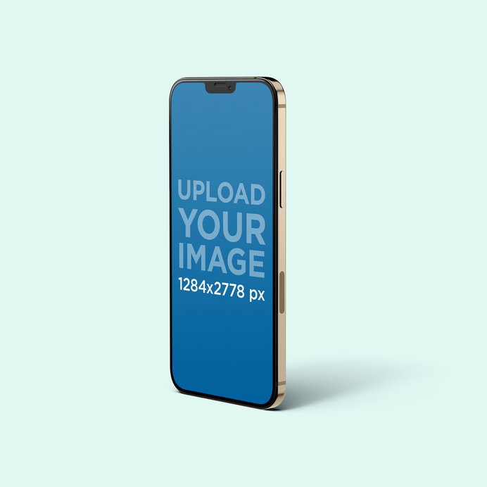 Placeit - iPhone 12 Pro Max Mockup Featuring a Plain Background
