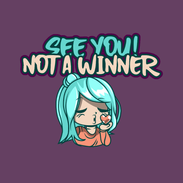 Placeit - Cute Twitch Emote Logo Template Featuring a Girl Blowing a Kiss