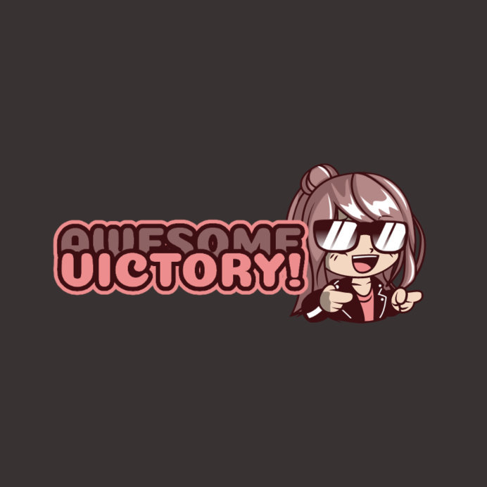 Placeit - Twitch Emote Logo Creator Featuring a Girl Celebrating a Victory