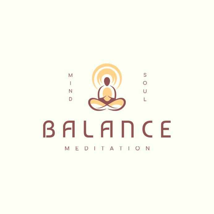 Placeit - Meditation Logo Creator with a Silhouette of an Illuminated Man