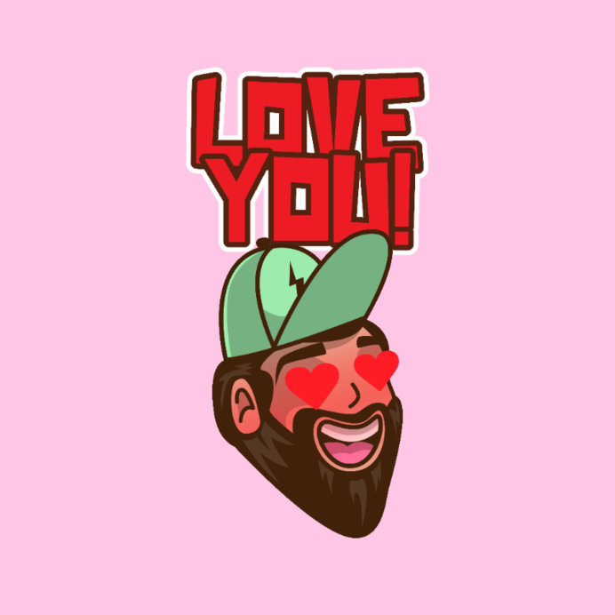 Placeit - Twitch Emote Logo Creator of a Funny Bearded Man