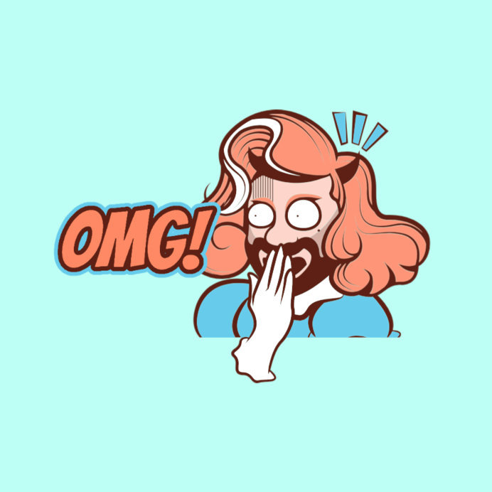 Placeit - Twitch Emote Logo Template with a Surprised Drag Queen ...