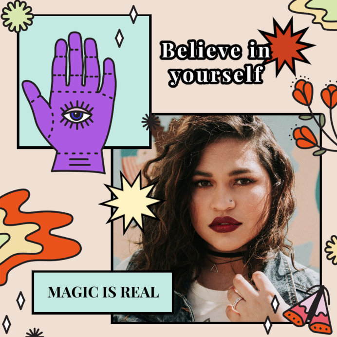 Placeit - Instagram Post Maker with a Positive Quote Featuring Mystic ...