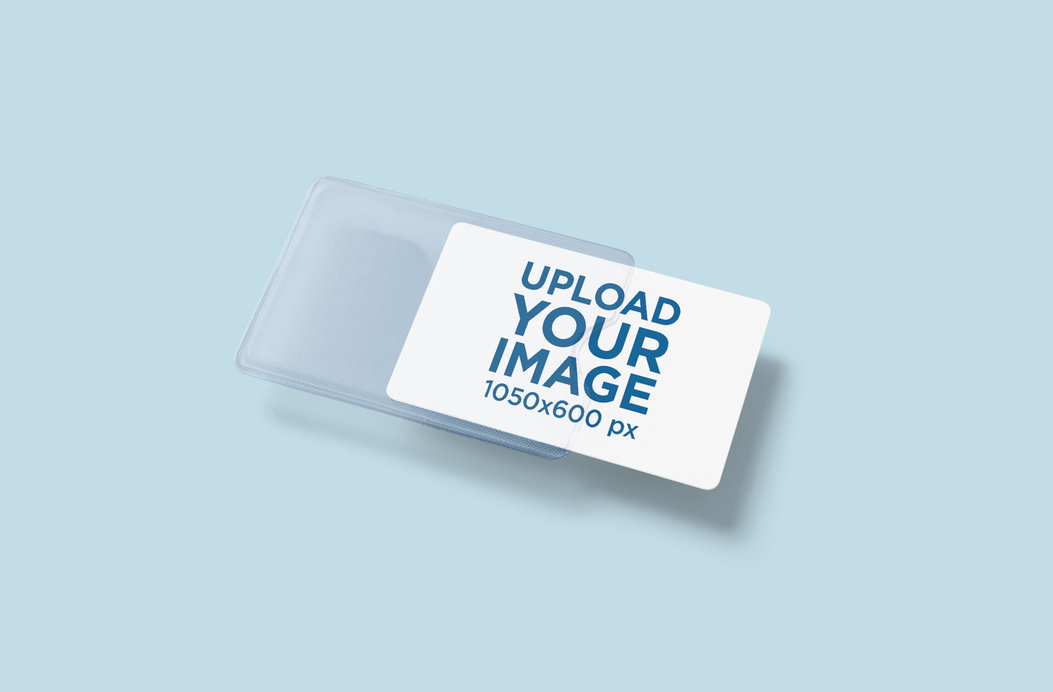 Placeit - Credit Card Mockup Featuring a Transparent Cover