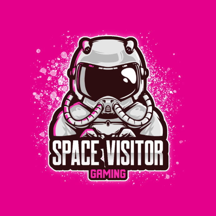 Placeit - Space-Themed Gaming Logo Generator with an Astronaut Graphic
