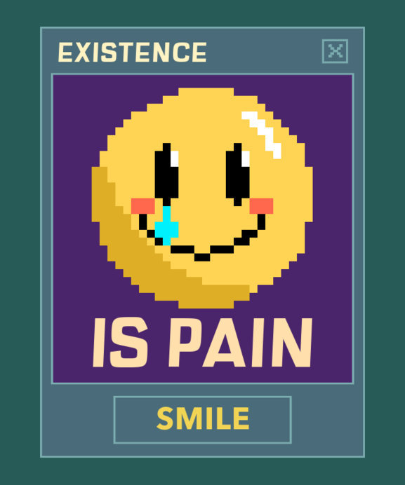 Placeit - T-Shirt Design Creator with a Happy Crying 8-bit Emoticon