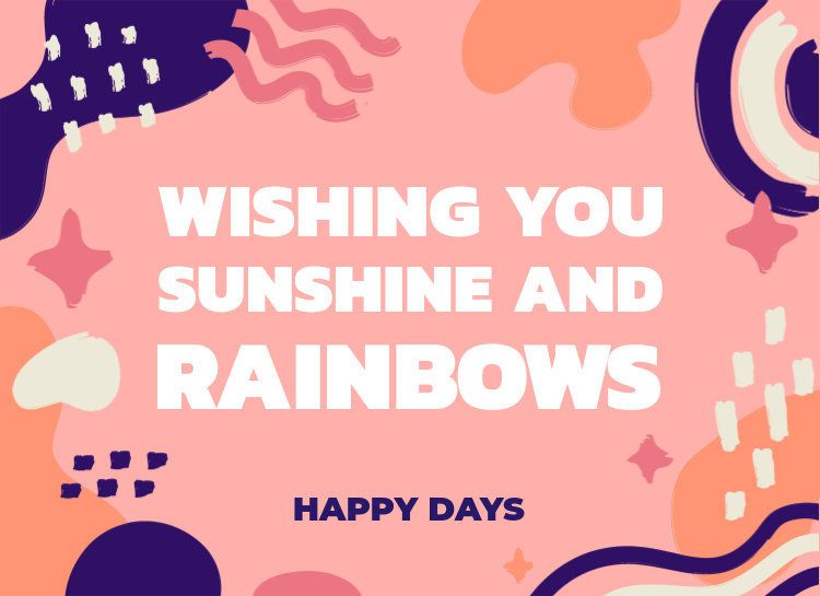 Placeit - Greeting Card Design Template with Good Wishes and Colorful ...
