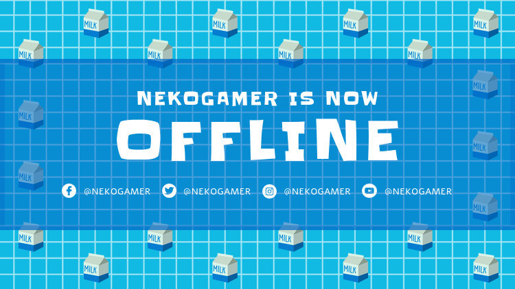 Placeit - Retro Twitch Offline Banner Generator with a Pixel-Art Pattern