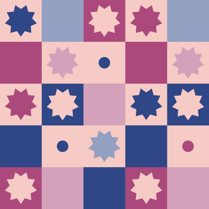 Placeit - Abstract Print Pattern Design Template with Shapes and Squares