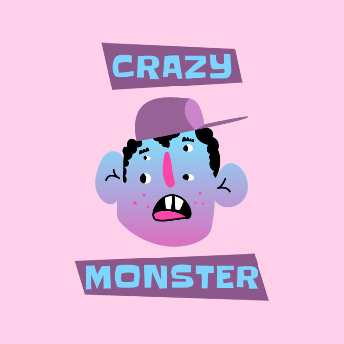 Placeit - Fun Logo Maker for a Clothing Brand Featuring a Friendly Monster
