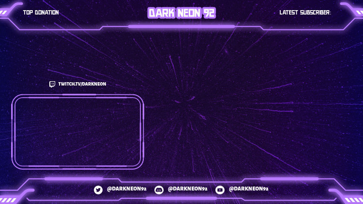 Placeit - OBS Stream Overlay Generator Featuring a Frame With a Sci-Fi ...