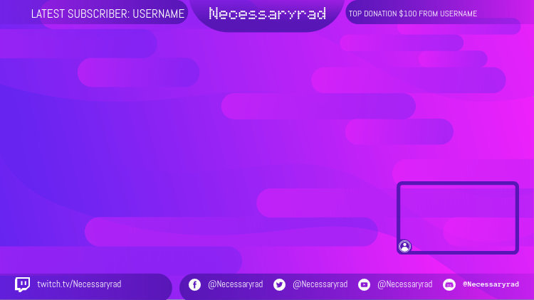 Placeit - OBS Stream Overlay Template for Gamers Featuring a Simple ...
