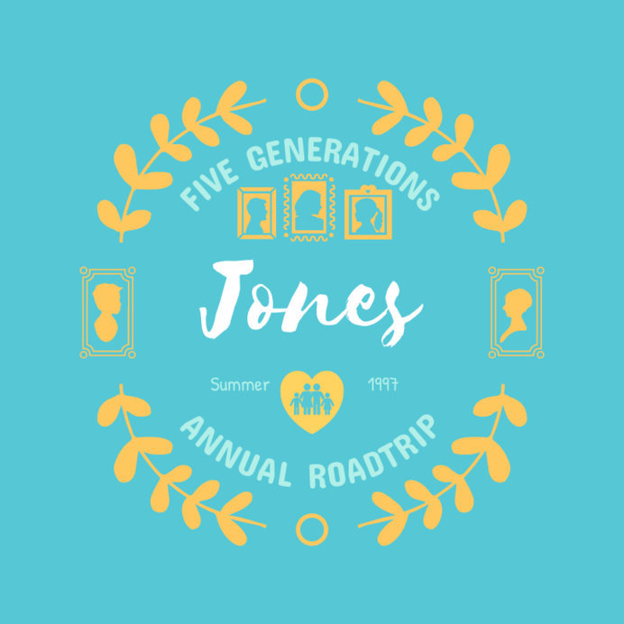 Placeit - Family Reunion Shirts Template with Ornament Illustrations