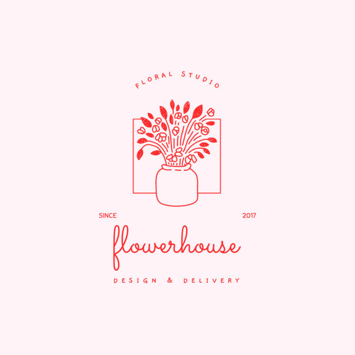 Placeit - Floral Logo Maker for a Design and Delivery Company