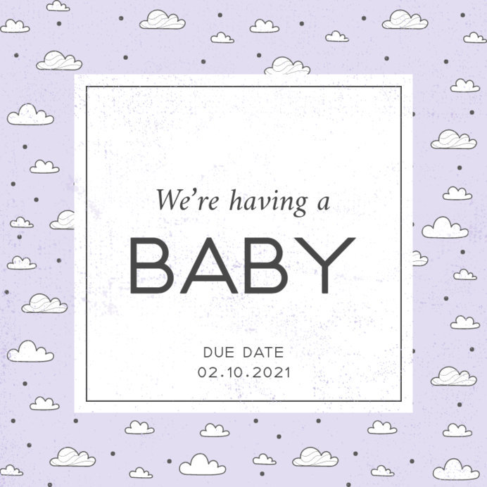 Placeit - Facebook Post Maker for a Pregnancy Reveal Featuring ...