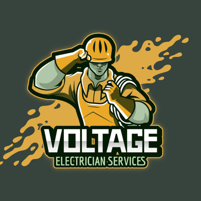 Placeit - Gaming Logo Maker Featuring an Illustration of an Electrician