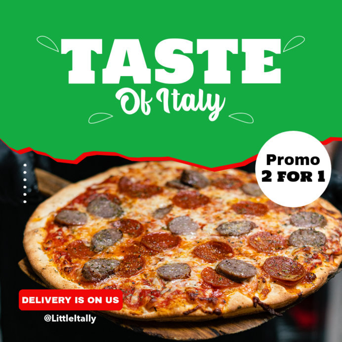 Placeit - Food-Themed Instagram Post Design Template for Free Delivery ...