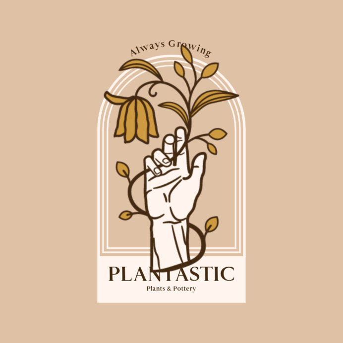 Placeit - Logo Template for Ceramic Brands Featuring Flower Graphics