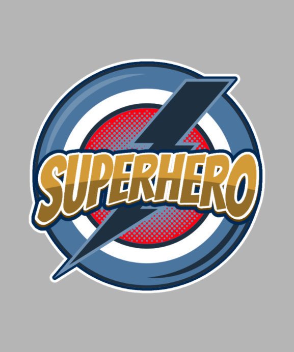 Placeit - T-Shirt Design Maker with a Customizable Superhero Emblem