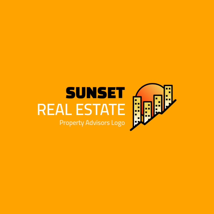 Placeit - Real Estate Logo Maker Featuring a Minimal Graphic of Buildings