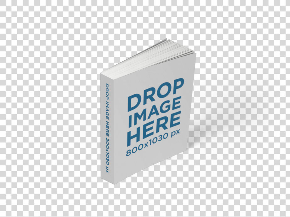 Placeit - Mockup of a Thick Paperback Book Standing on a Transparent ...