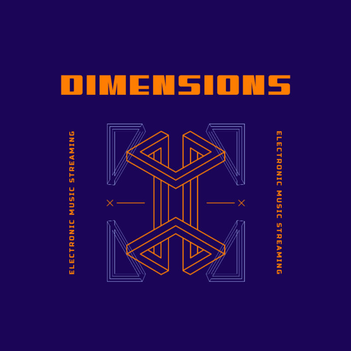 Placeit - Electronic Music Logo Template Featuring an Abstract Optical ...