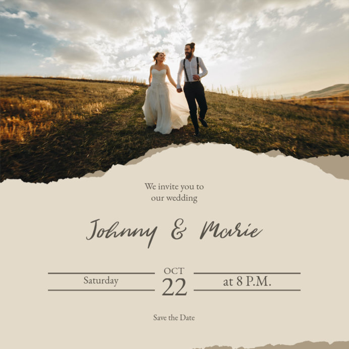 Placeit - Modern Instagram Post Design Maker Featuring a Wedding Invitation