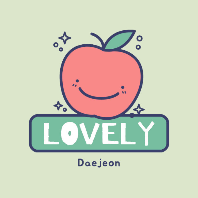 Placeit - Cute Logo Maker Featuring a Kawaii Apple Clipart