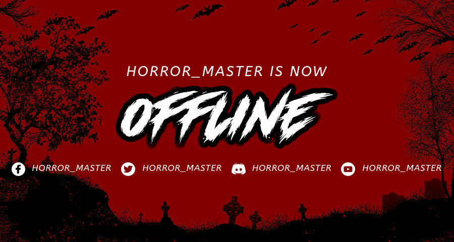 Placeit - Twitch Banner Design Template with Horror-Themed Backgrounds