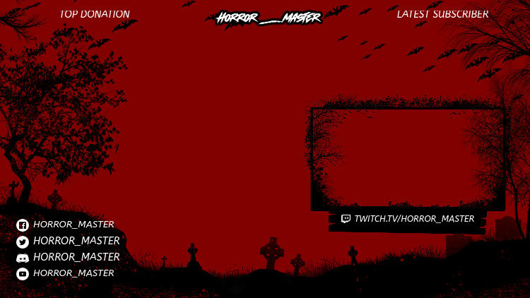 Placeit - Twitch Overlay Design Template with Horror-Themed Graphics