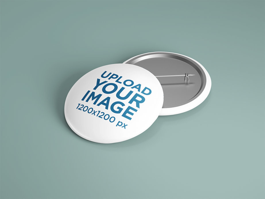 Placeit - Buttons Mockup Featuring a Customizable Surface