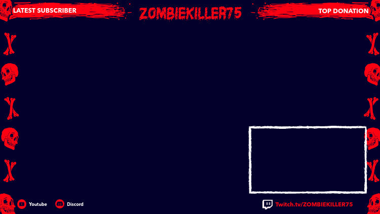 Placeit - Twitch Overlay Maker Featuring Skull Graphics