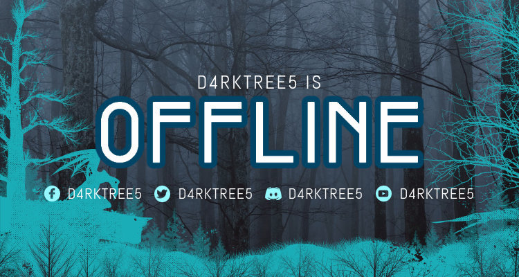 Placeit - Twitch Offline Banner Maker Featuring a Creepy Forest Background