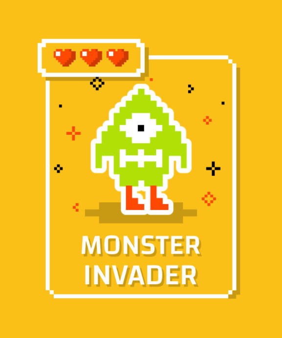 Placeit - Retro Gaming T-Shirt Design Maker with an 8-Bit Creature Graphic