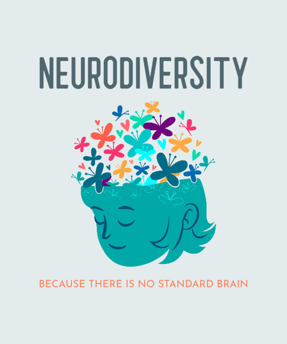 Placeit - T-Shirt Design Creator with a Proud Neurodiversity Quote