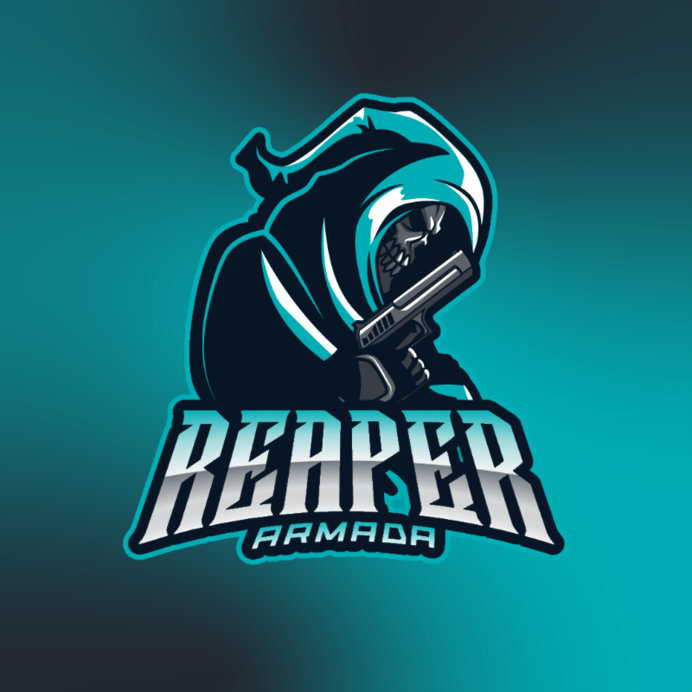 Placeit - Gaming Logo Template with a Graphic of a Grim Reaper with a ...