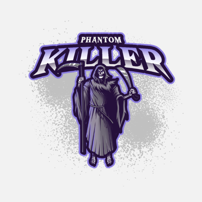 Placeit - Gaming Logo Template Featuring a Graphic of a Killer Phantom
