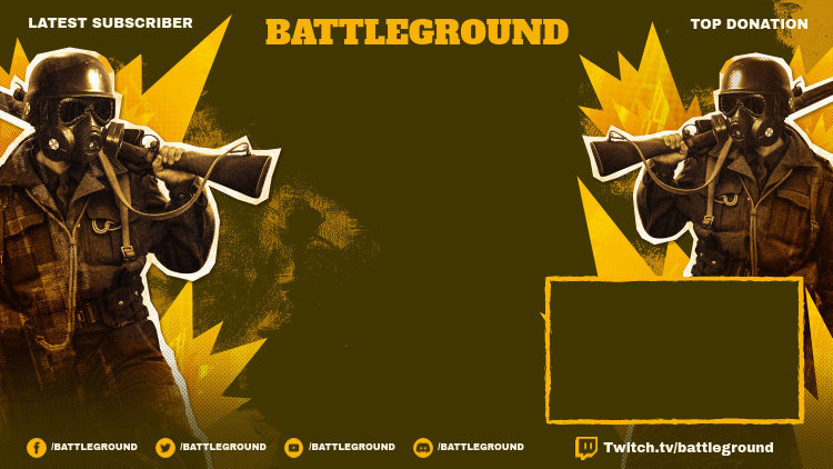 Placeit - Twitch Overlay Template with Illustrated Battle Royale Shooters