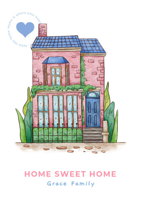 Placeit - Poster Design Maker with Cute Illustrations of Houses