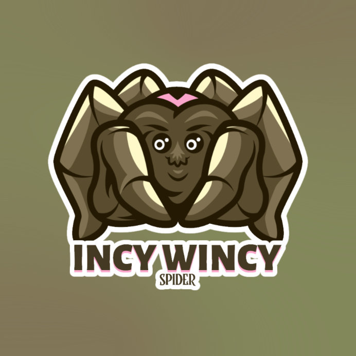 Placeit - Gaming Logo Maker Featuring a Cute Spider Illustration