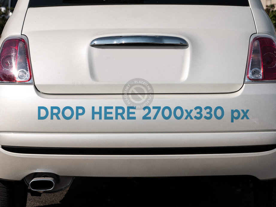 Placeit - Mockup of a Sticker on a Car Back Bumper